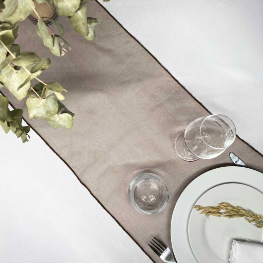 Chemin de table organza marron pas Cher à Lille - LOCADECO
