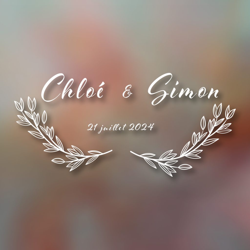 Stickers mariage personnalisé