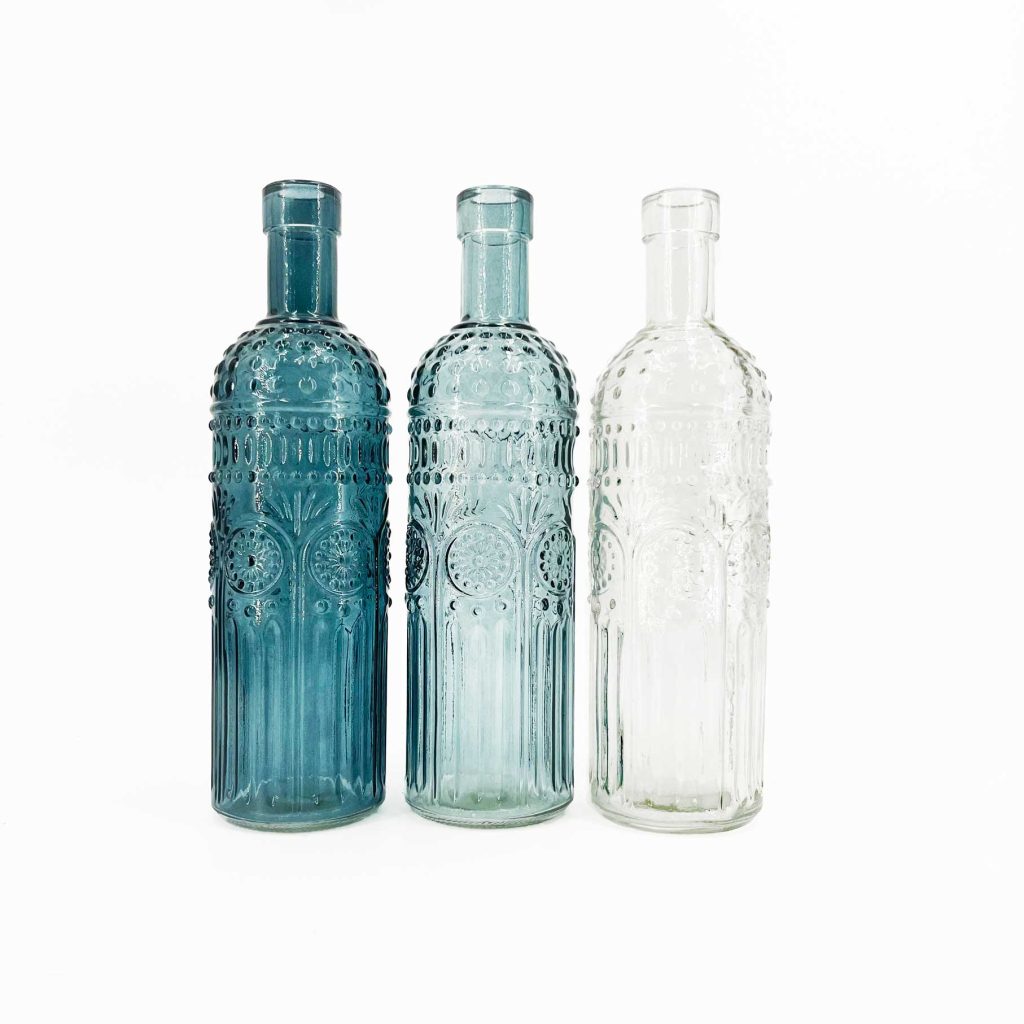 Bouteille à relief - bleu - Locadeco